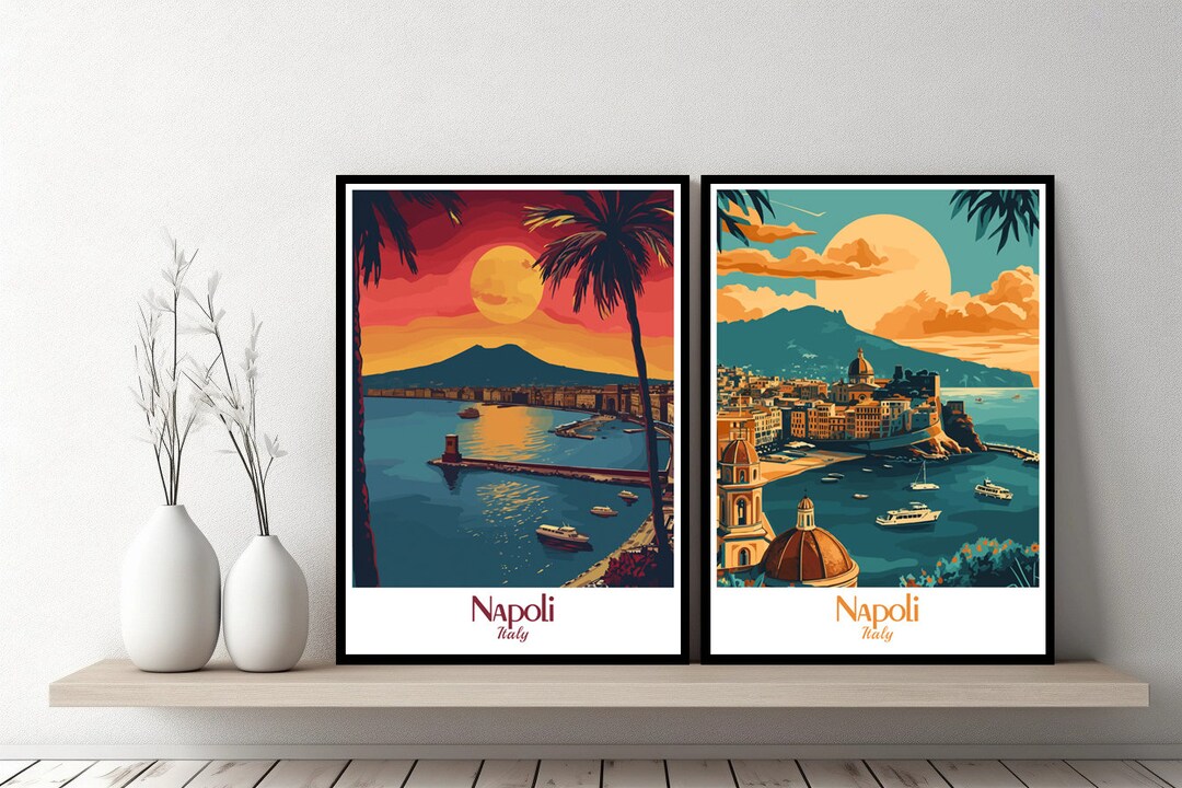 Napoli Italy Poster Travel Italy Campania Napoli Print Canvas Neapol ...