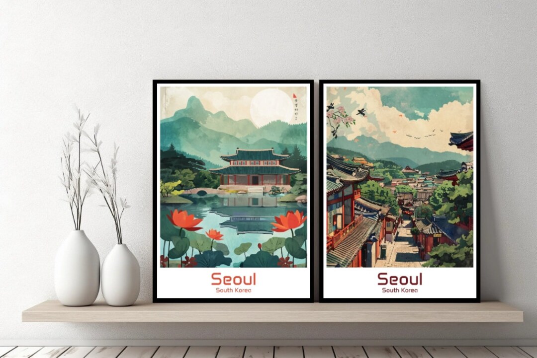 Seoul South Korea Poster Travel Print Seoul South Korea Canvas Poster ...