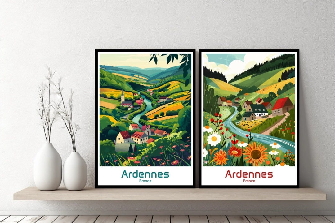 Ardennes France Poster Travel Print France Ardennes Canvas Poster ...