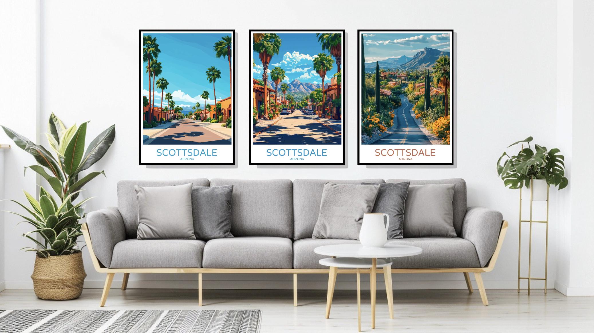 Scottsdale Arizona Poster Travel Print United States Scottsdale Phoenix ...