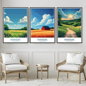 Kansas United States Poster Digital Print Kansas Nature Beauty Canvas ...