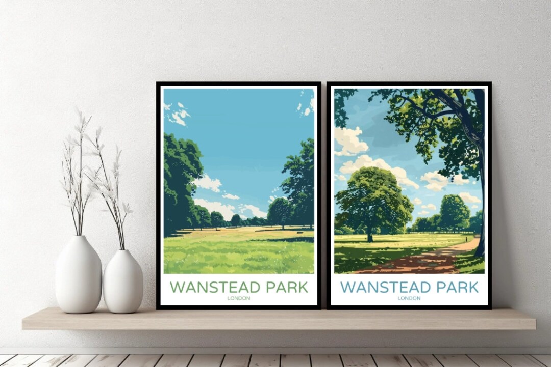 Wanstead Park London Poster Travel Print United Kingdom Wanstead Park ...