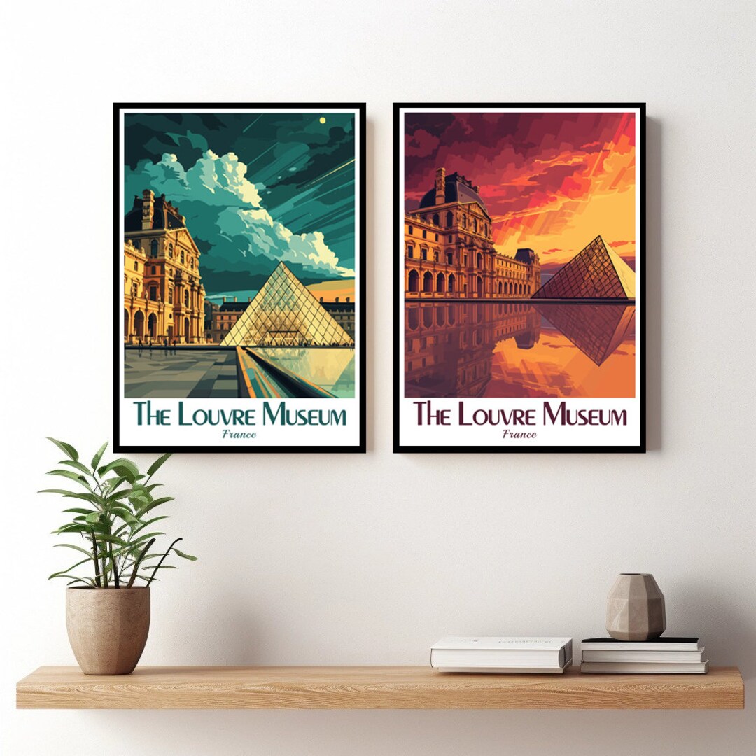 Louvre Museum Paris France Poster Travel France Paris Print Canvas ...