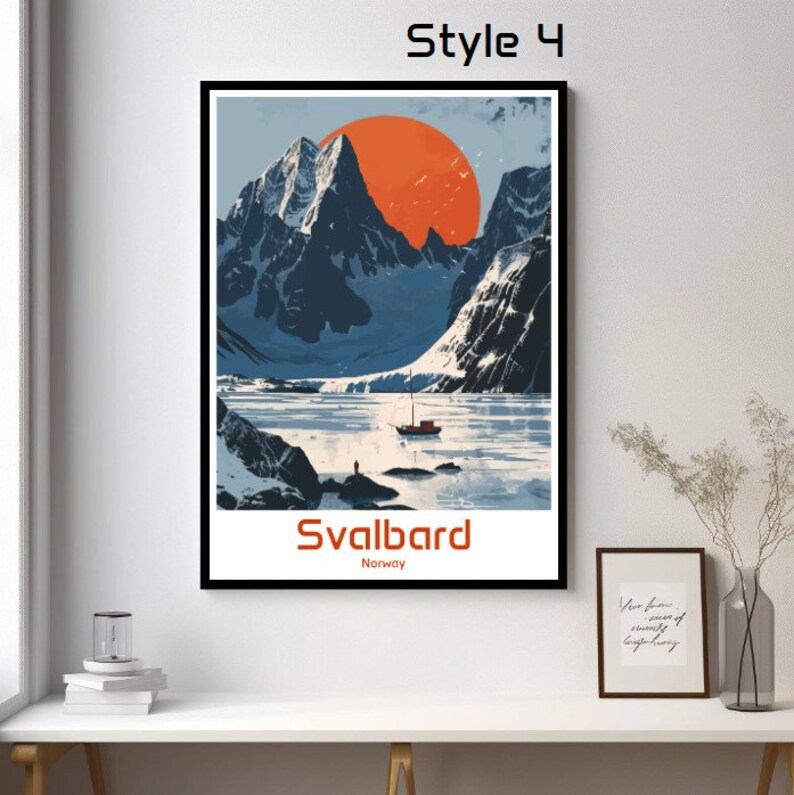 Svalbard Norway Poster Travel Print Norway Svalbard Canvas Poster ...