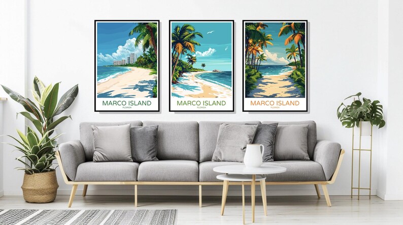 Marco Island Florida Poster Travel Print Marco Island Collier County ...