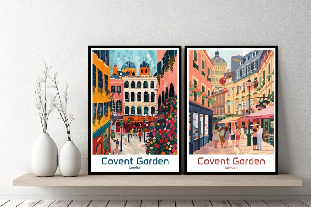 Covent Garden London Poster Travel Print Covent Garden United Kingdom ...