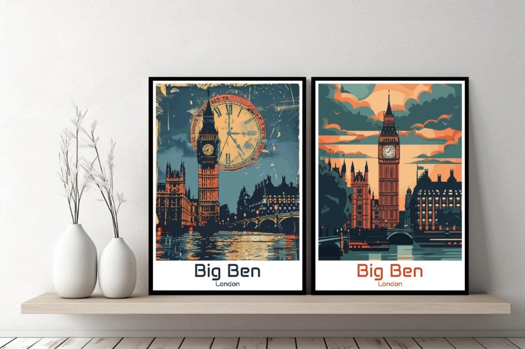 Big Ben in London Poster Travel London Bag Ben Print Canvas Poster ...