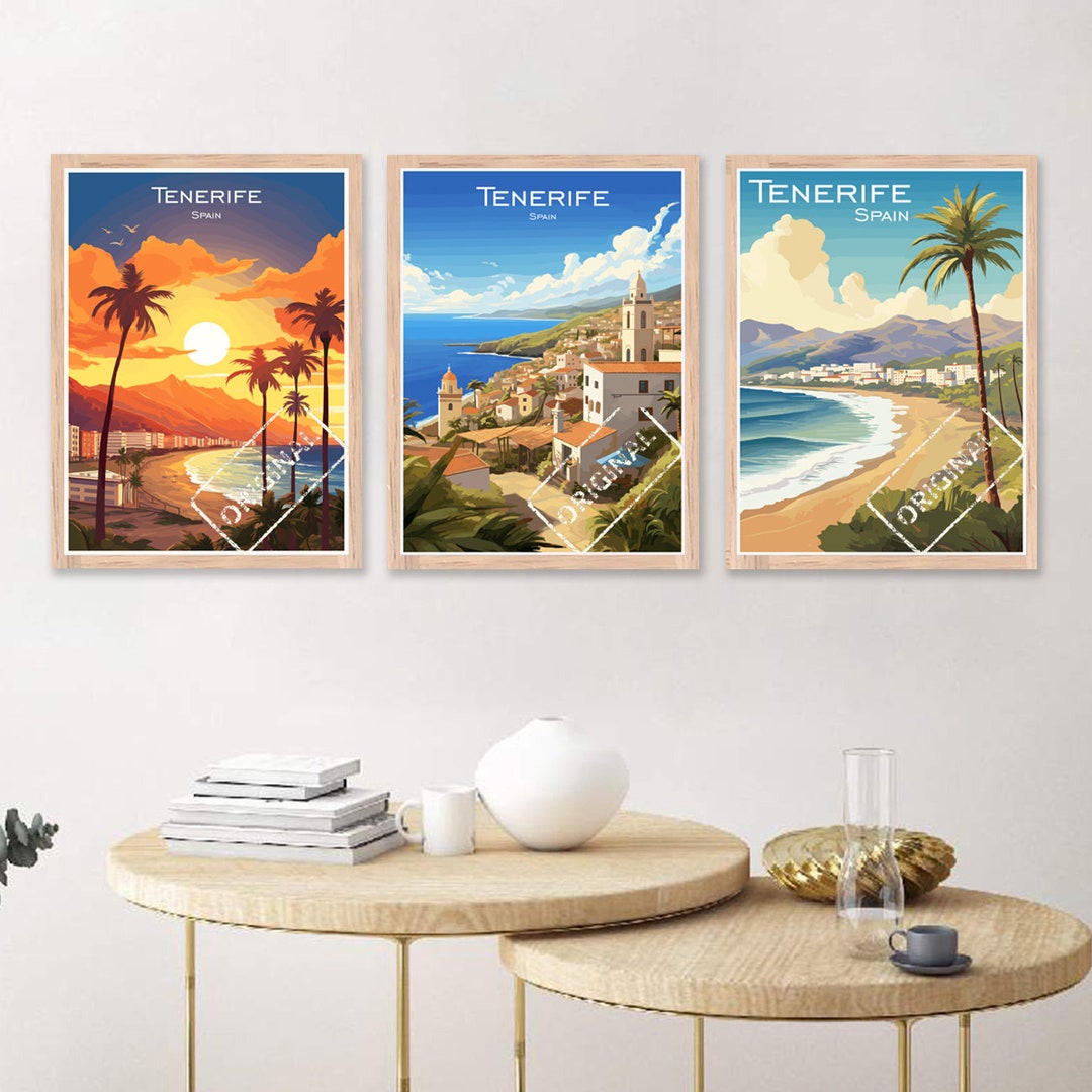 Tenerife Poster Travel Spain Tenerife Print Tenerife Canvas Poster ...