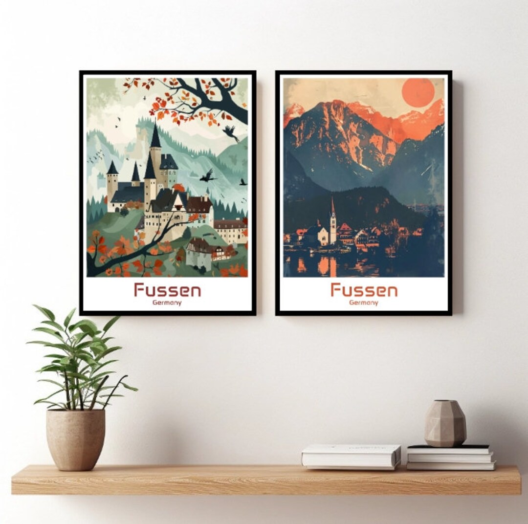 Füssen Germany Poster Travel Print Germany Füssen Canvas Poster ...