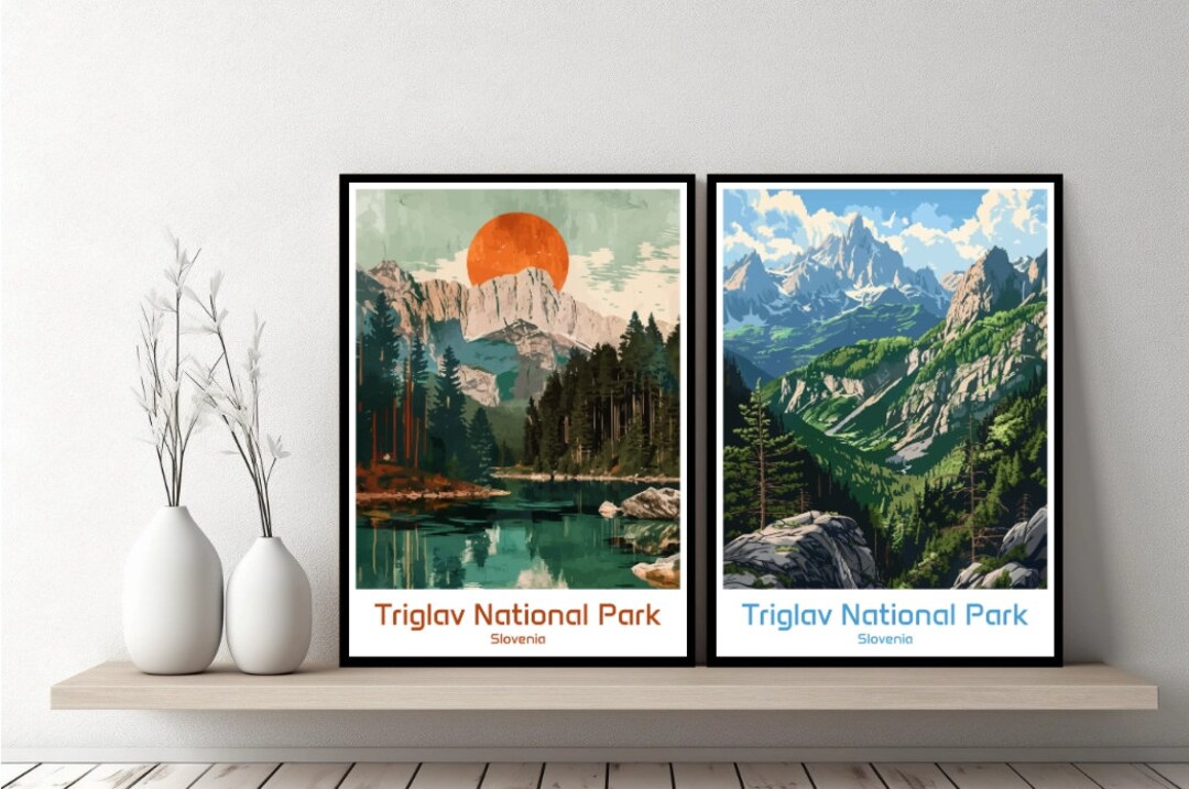 Triglav National Park Slovenia Poster Travel Print Triglav Park Canvas ...