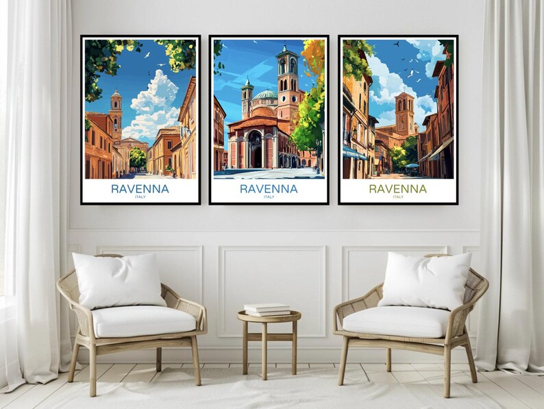 Ravenna Italy Poster Travel Print Ravenna Cathedral Emilia-romagna ...