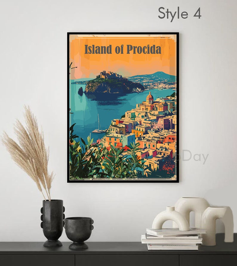 Procida Island Italy Poster Travel Italy Island of Procida Print Canvas ...