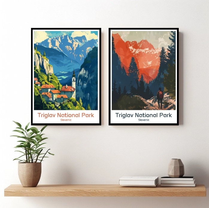 Triglav National Park Slovenia Poster Travel Print Triglav Park Canvas ...