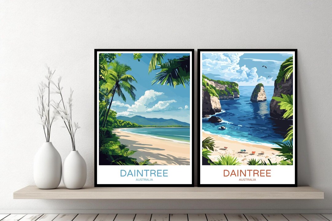 Daintree Australia Poster Travel Print Daintree River Rainforest Canvas ...