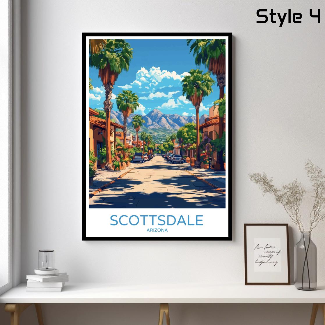 Scottsdale Arizona Poster Travel Print United States Scottsdale Phoenix ...