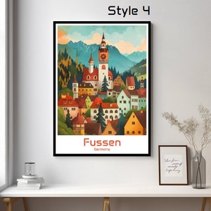 Füssen Germany Poster Travel Print Germany Füssen Canvas Poster ...
