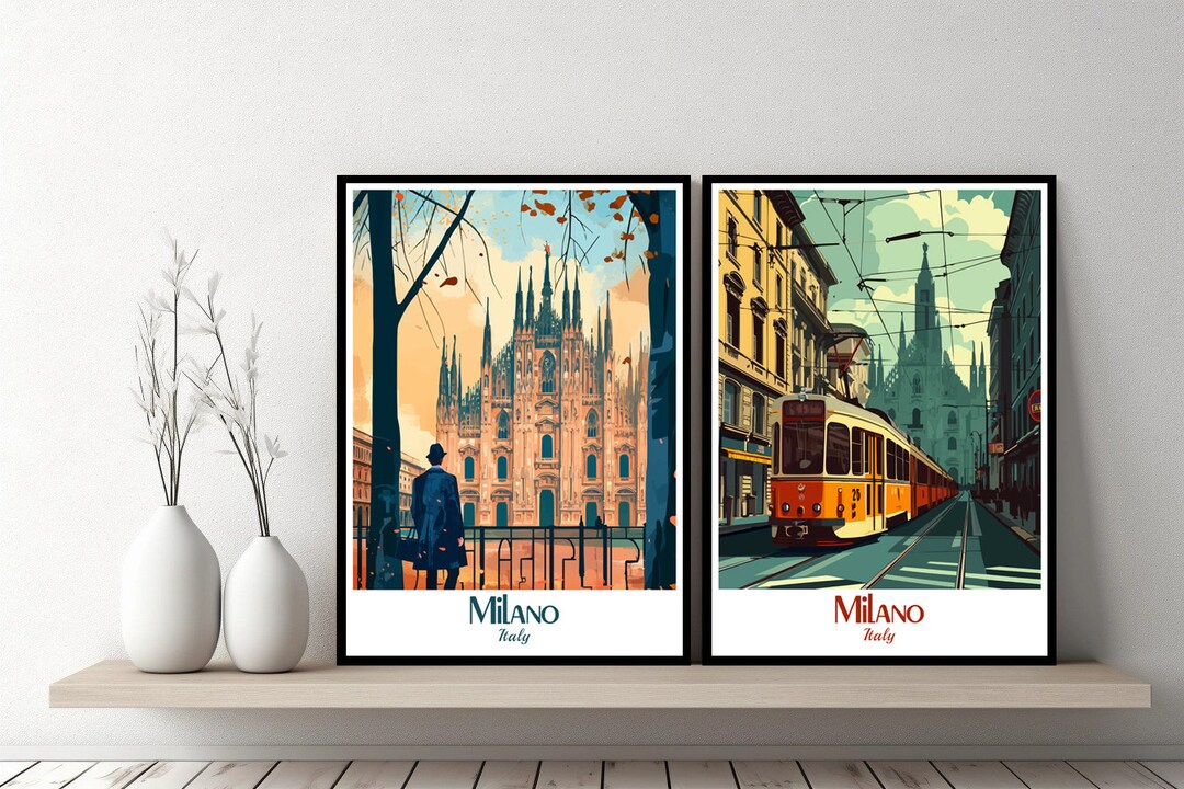 Milano Italy Poster Travel Italy Lombardy Milano Print Canvas Neapol ...