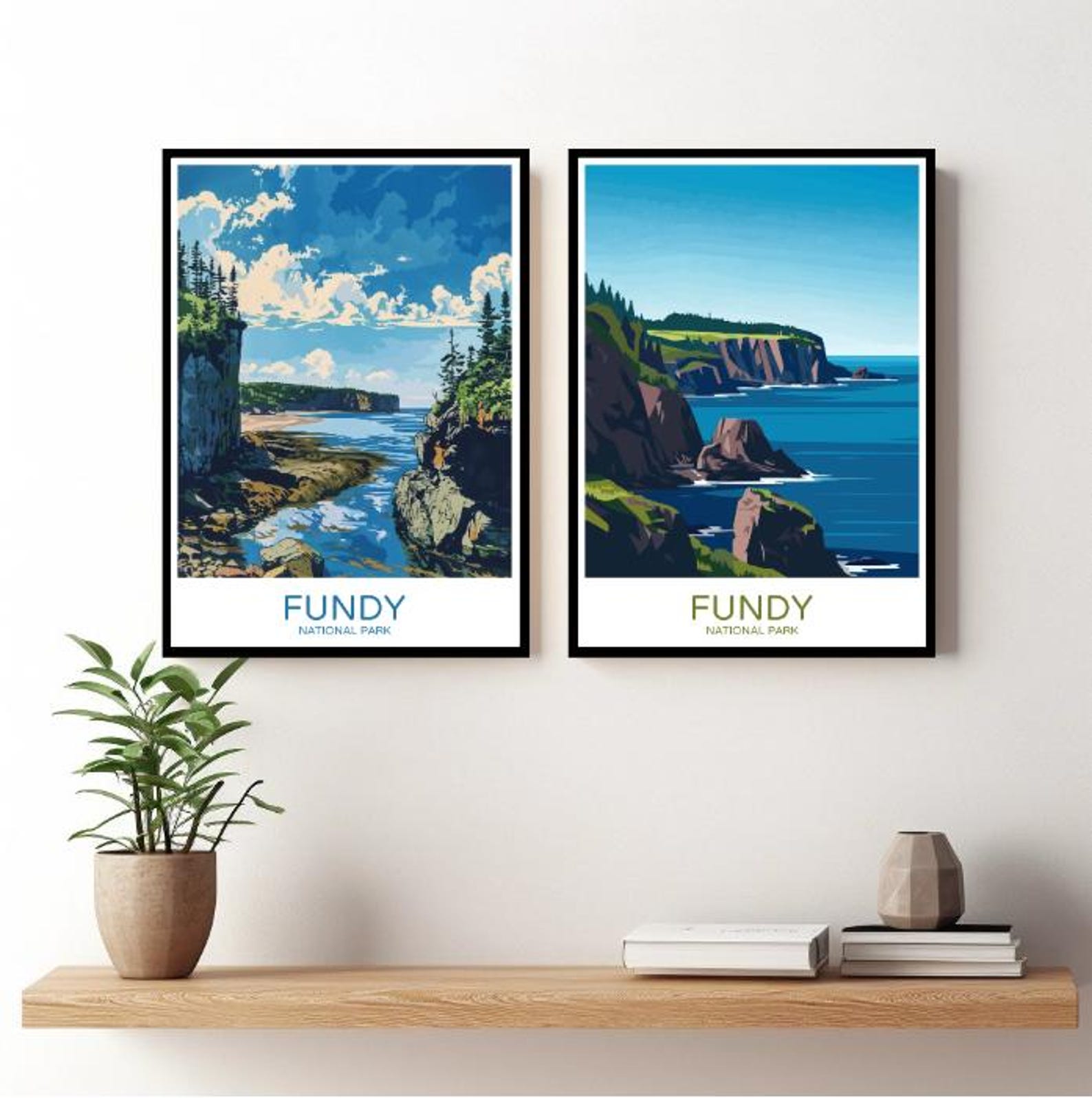 Fundy National Park Canada Poster Travel Print Bay of Fundy Park Canvas ...