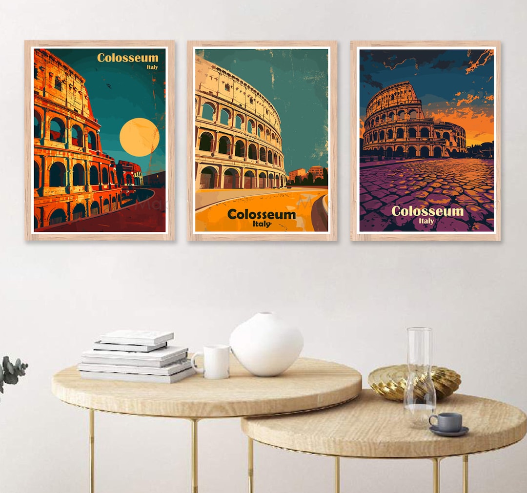 Colosseum Rome Italy Poster Travel Italy Rome Colosseum Castle Print ...