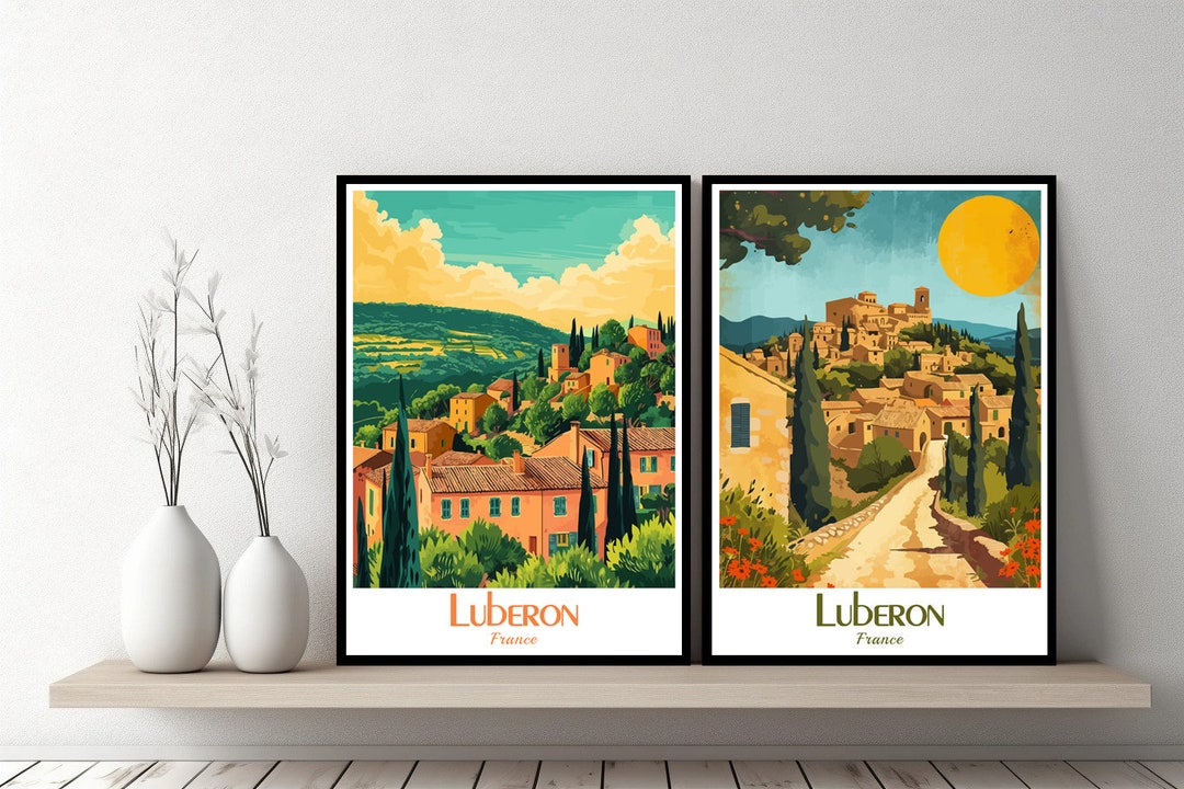 Luberon France Poster Travel France Luberon Print Canvas Poster ...