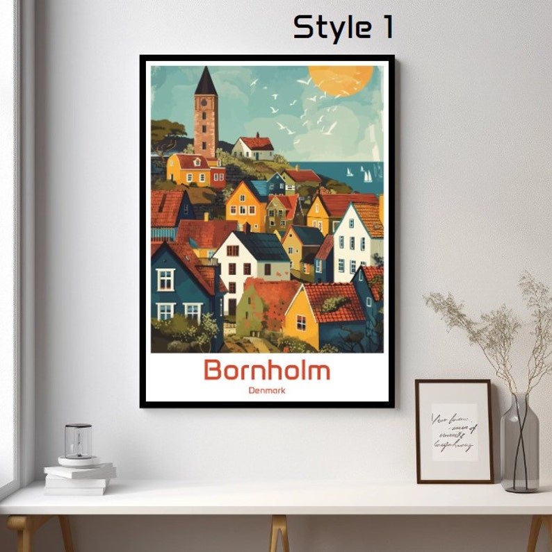 Bornholm Poster Travel Print Denmark Bornholm Island Canvas Poster ...