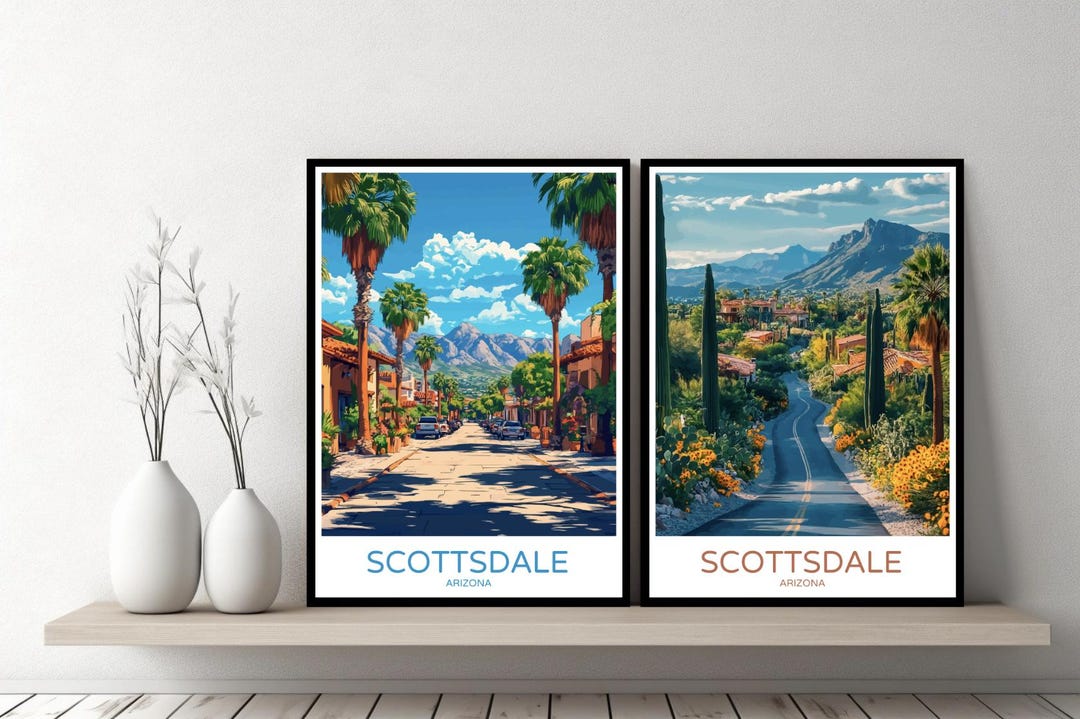 Scottsdale Arizona Poster Travel Print United States Scottsdale Phoenix ...