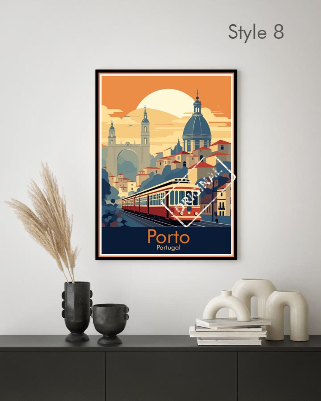 Porto Poster Travel Portugal Porto Print Porto Poster Cityscape Wall ...