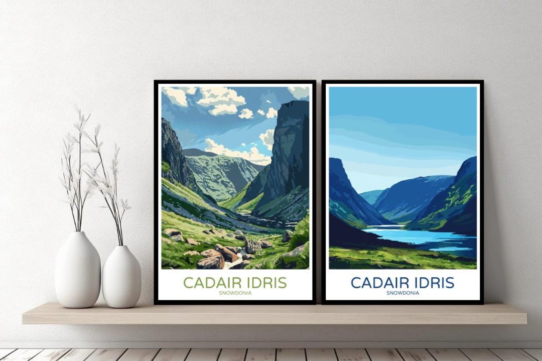 Cadair Idris Snowdonia Poster Travel Print Meirionnydd Cadair Idris ...