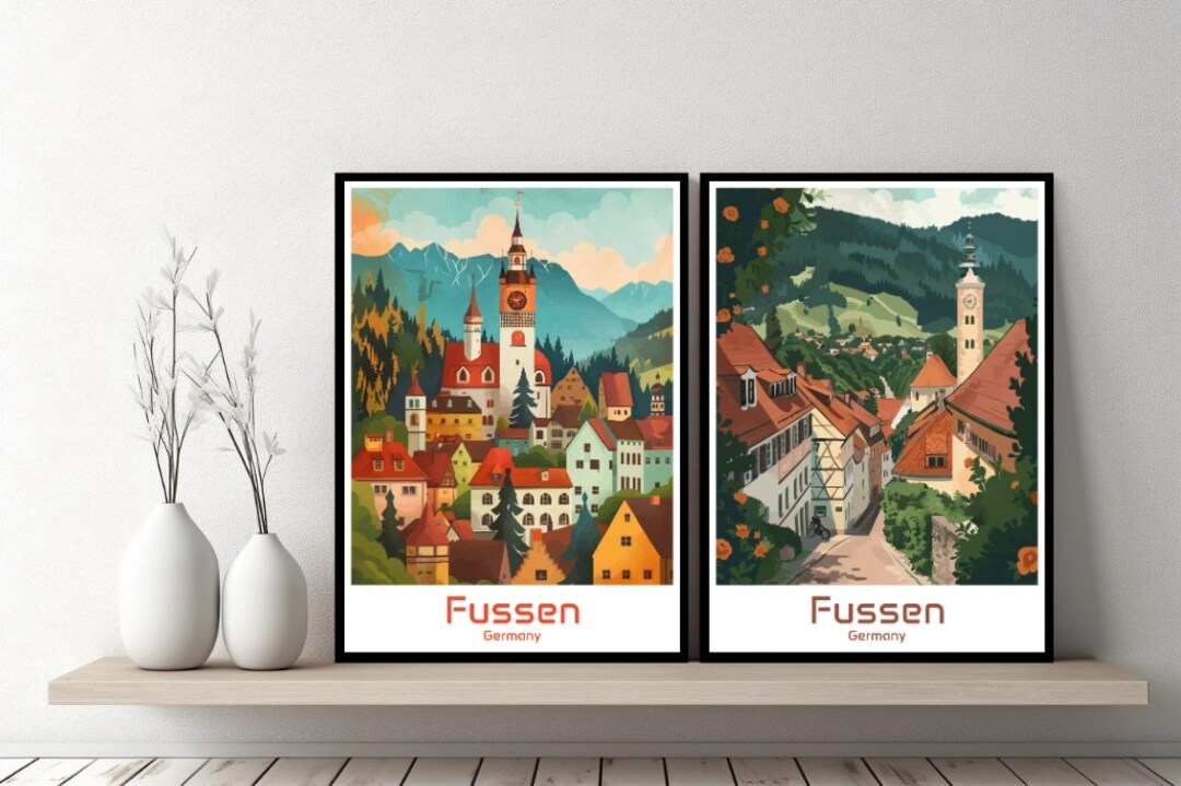 Füssen Germany Poster Travel Print Germany Füssen Canvas Poster ...