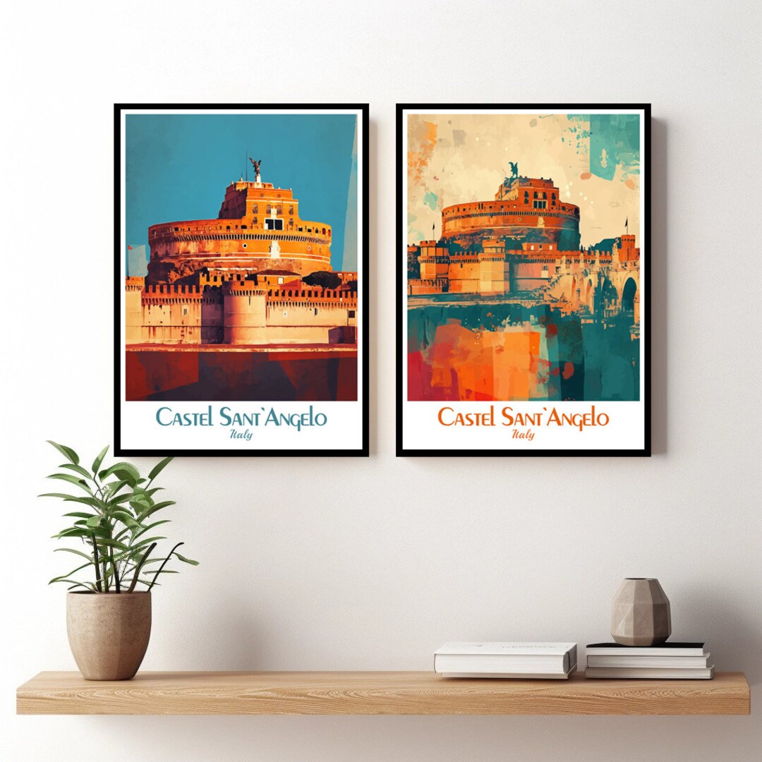 Castel Sant'angelo Italy Poster Travel Italy Rome Castel Sant'angelo ...