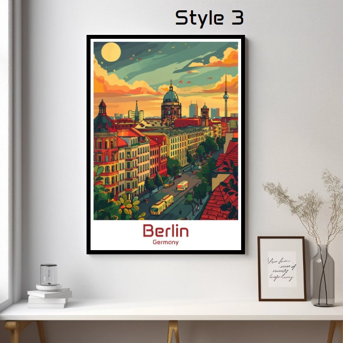 Berlin Germany Poster Travel Print Germany Berlin Canvas Poster ...