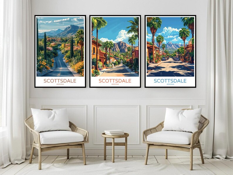 Scottsdale Arizona Poster Travel Print United States Scottsdale Phoenix ...