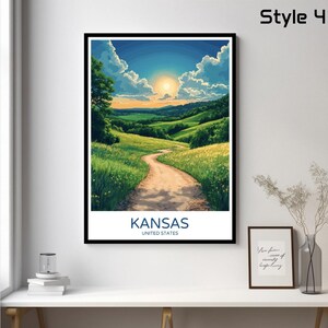 Kansas United States Poster Digital Print Kansas Nature Beauty Canvas ...