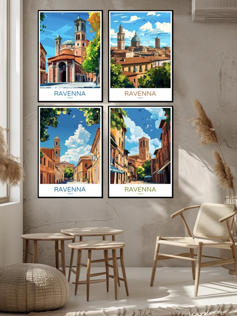 Ravenna Italy Poster Travel Print Ravenna Cathedral Emilia-romagna ...