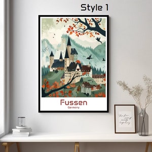 Füssen Germany Poster Travel Print Germany Füssen Canvas Poster ...