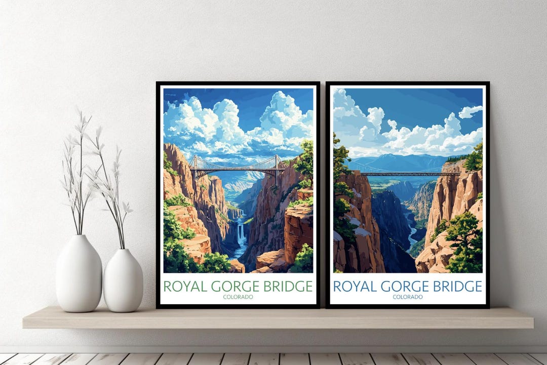 Royal Gorge Bridge Colorado Poster Travel Print Royal Gorge Bridge ...