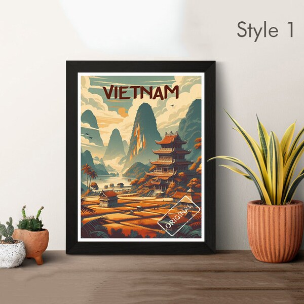 Vintage Vietnam Travel Poster - Etsy