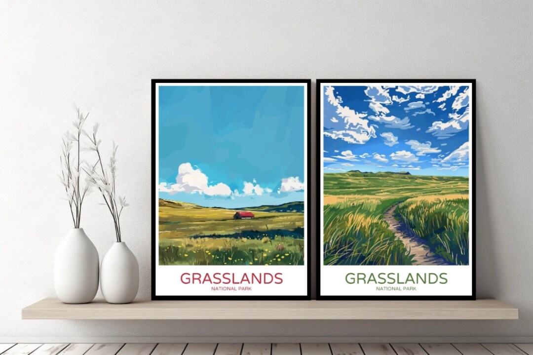 Grasslands National Park Poster Travel Print Val Marie Grasslands Park ...