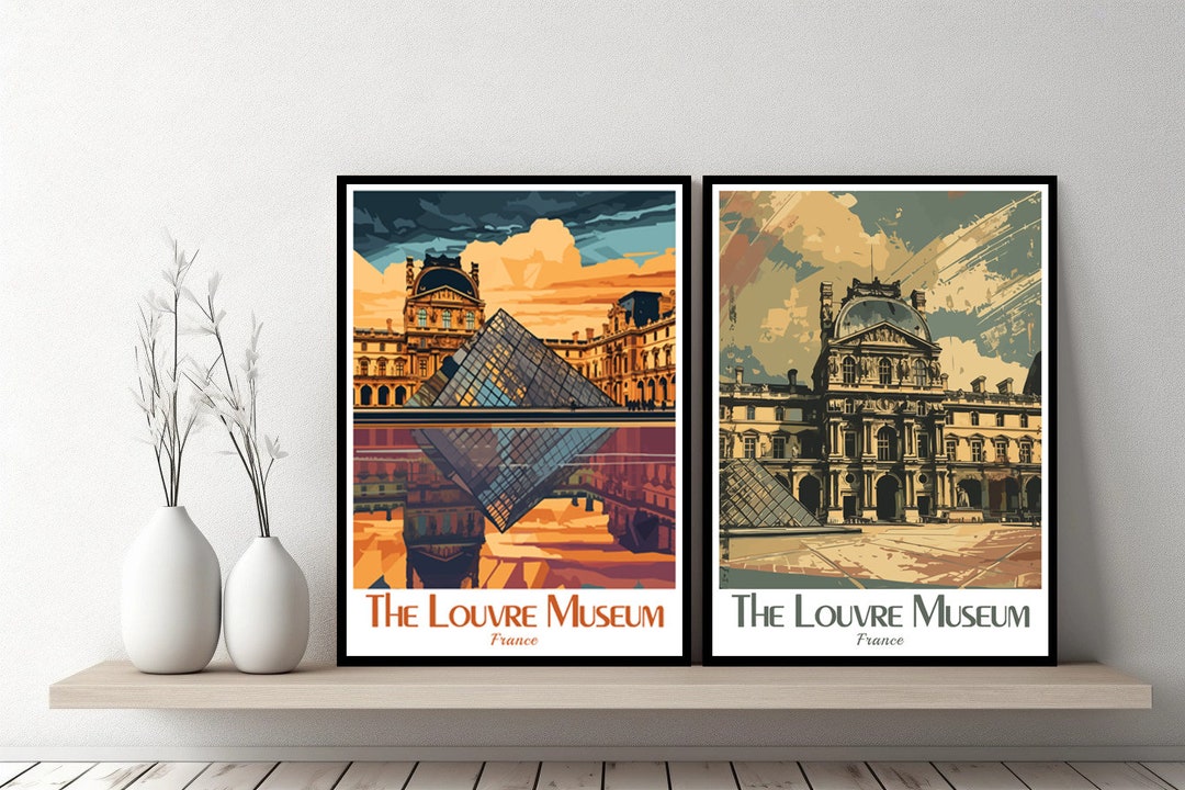 Louvre Museum Paris France Poster Travel France Paris Print Canvas ...