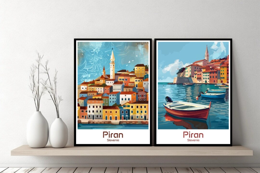 Piran Slovenia Poster Travel Print Slovenia Piran Canvas Poster ...