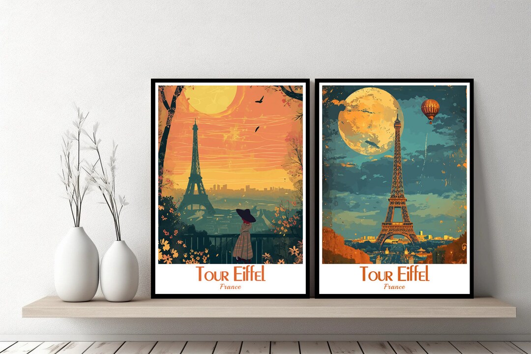 Eiffel Tower France Poster Travel France Paris Print Canvas Poster ...