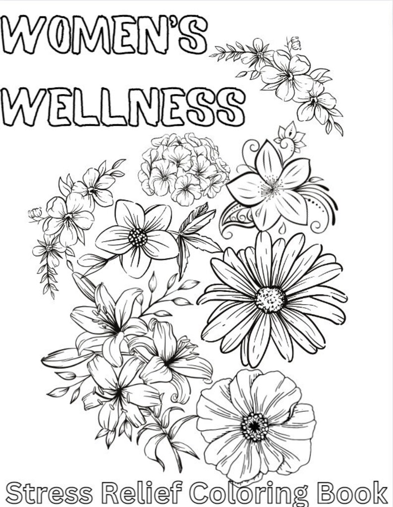 Coloring Book for Women's Wellness - Etsy