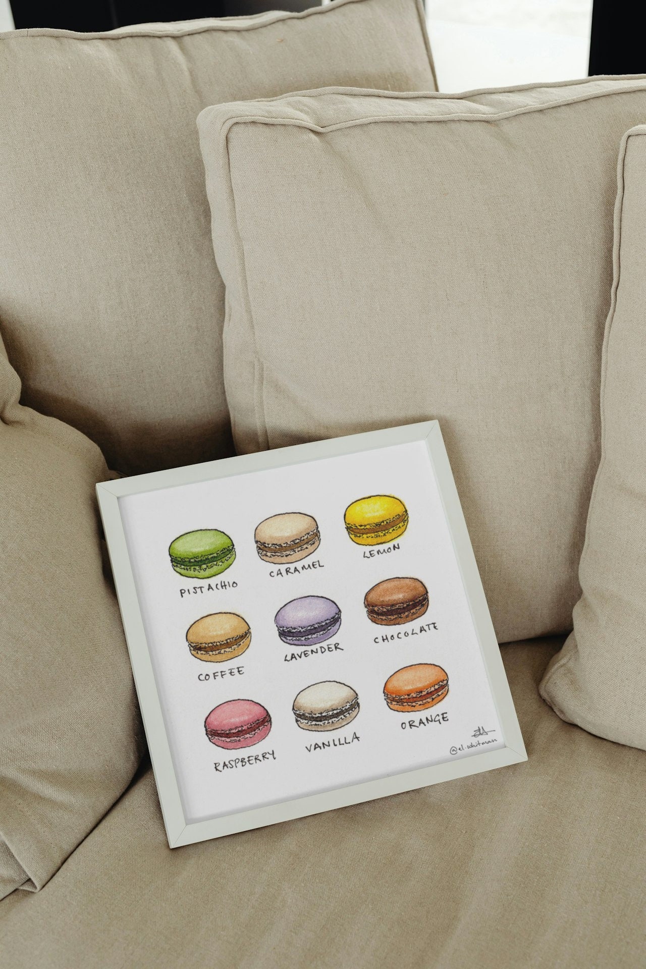 Macaroons Watercolour Print, Wall Art, Painting, El Whitman Art - Etsy