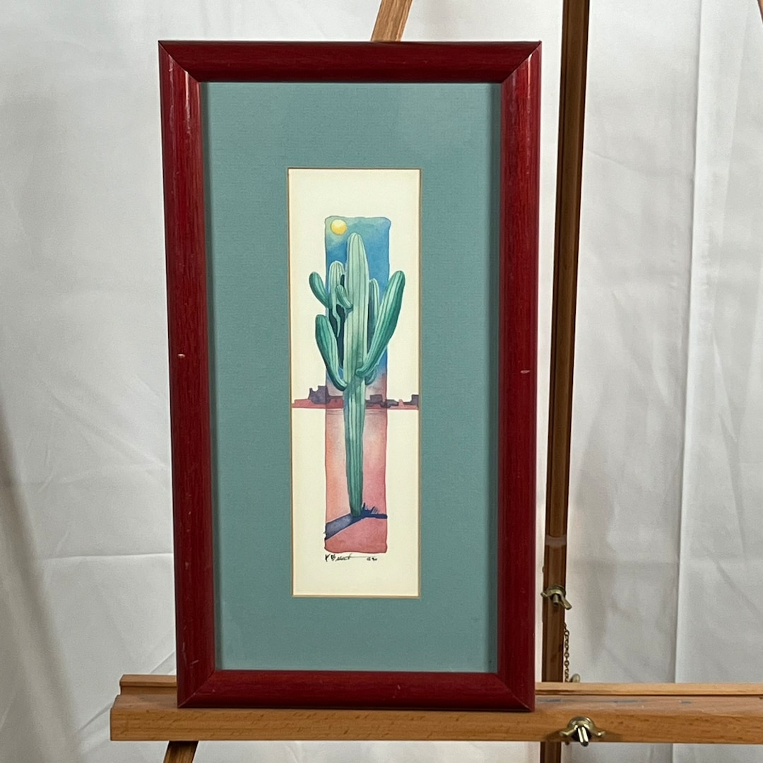 Paul Brent "mesa Cactus" 1990 Print Signed (cactus, Mesa, Colorful ...