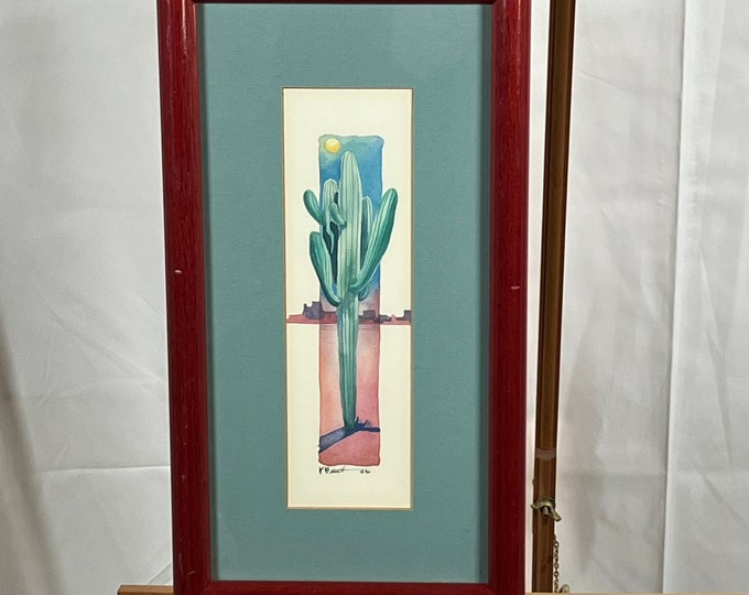 Paul Brent "mesa Cactus" 1990 Print Signed (cactus, Mesa, Colorful ...