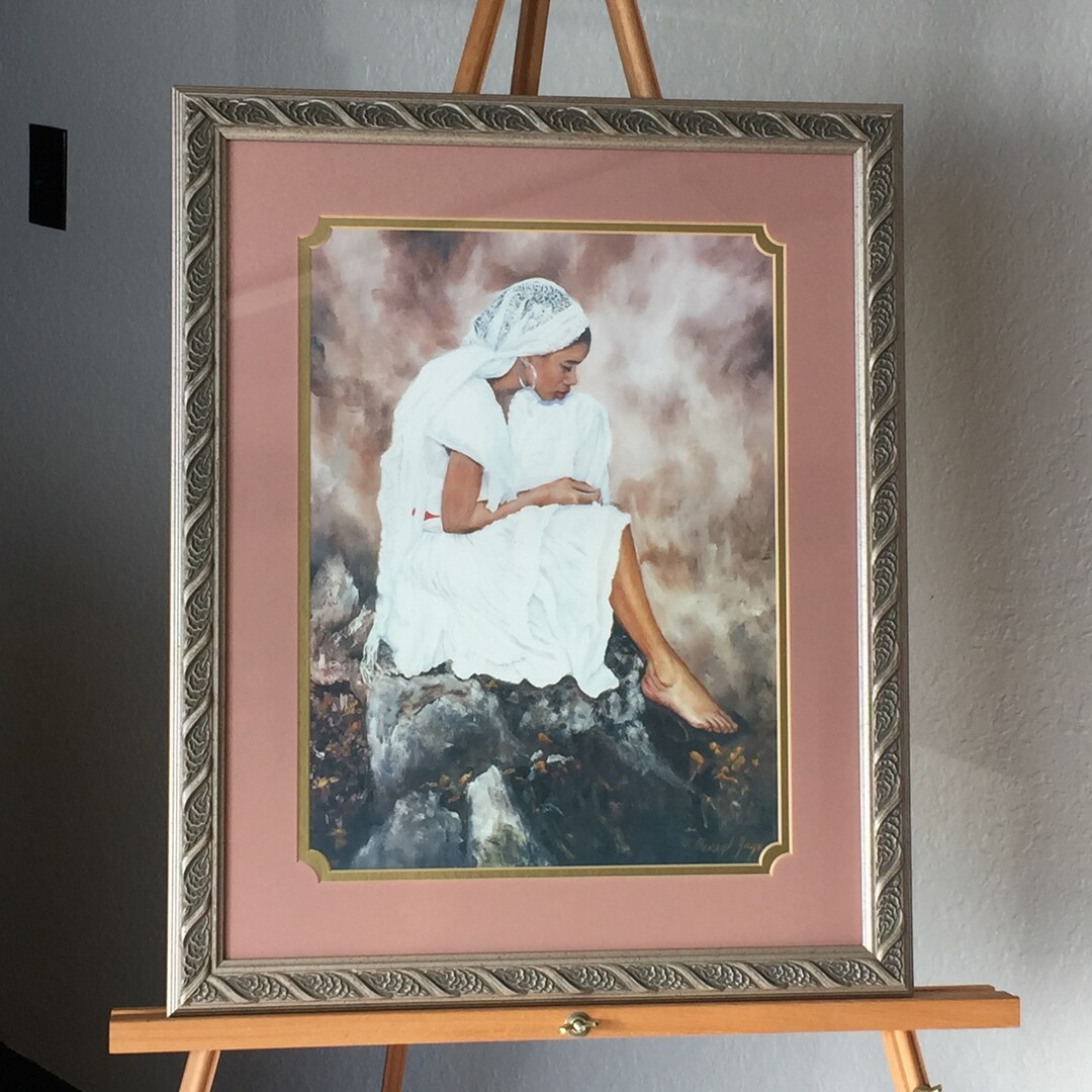 Merryl Jaye "lady in White" Print (woman, Peaceful, Reflecting or ...