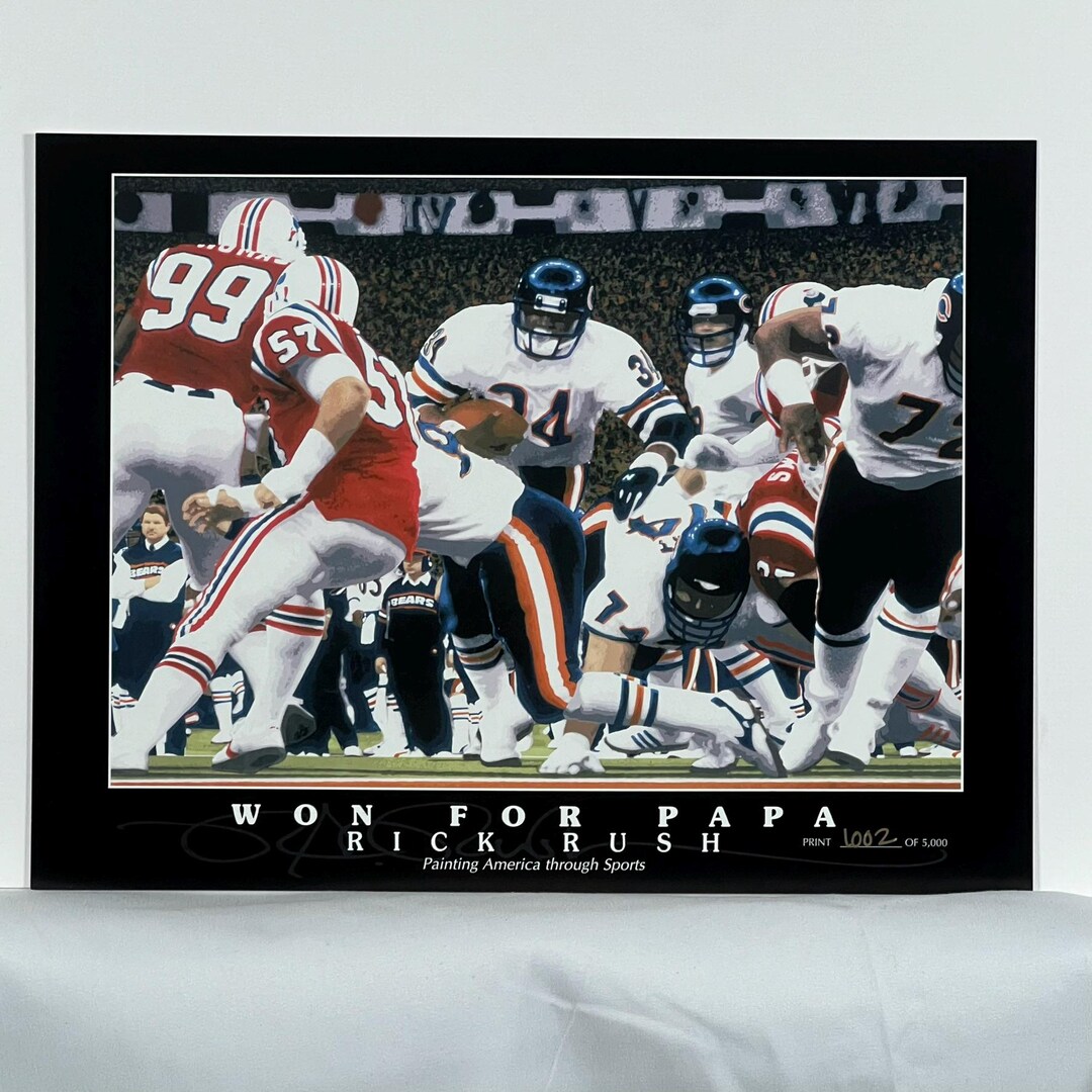 Rick Rush "won for Papa" Limited Edition Vignette (chicago Bears ...