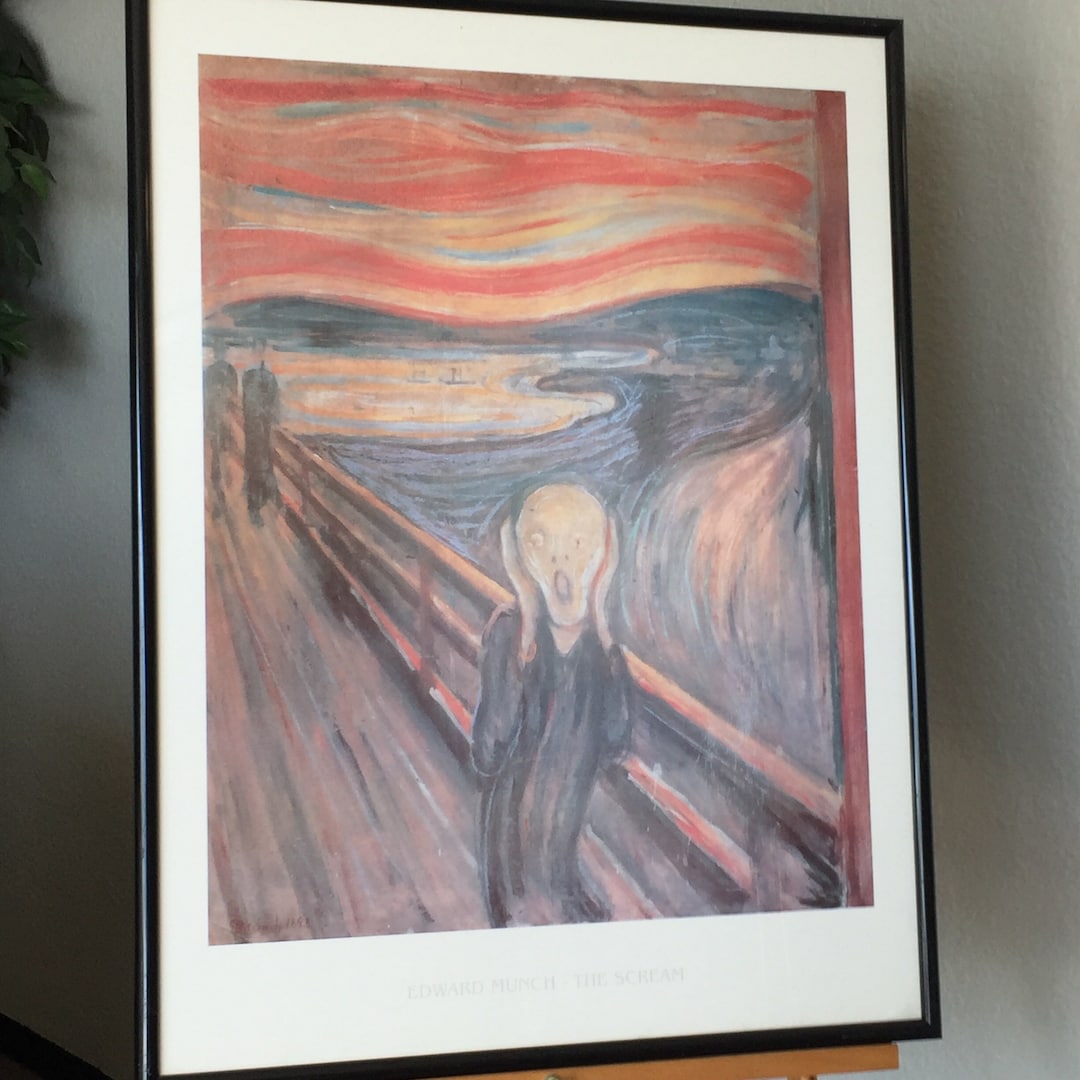 Edvard Munch "the Scream" Print 1893 (colorful, Person, Bridge, Sunset ...