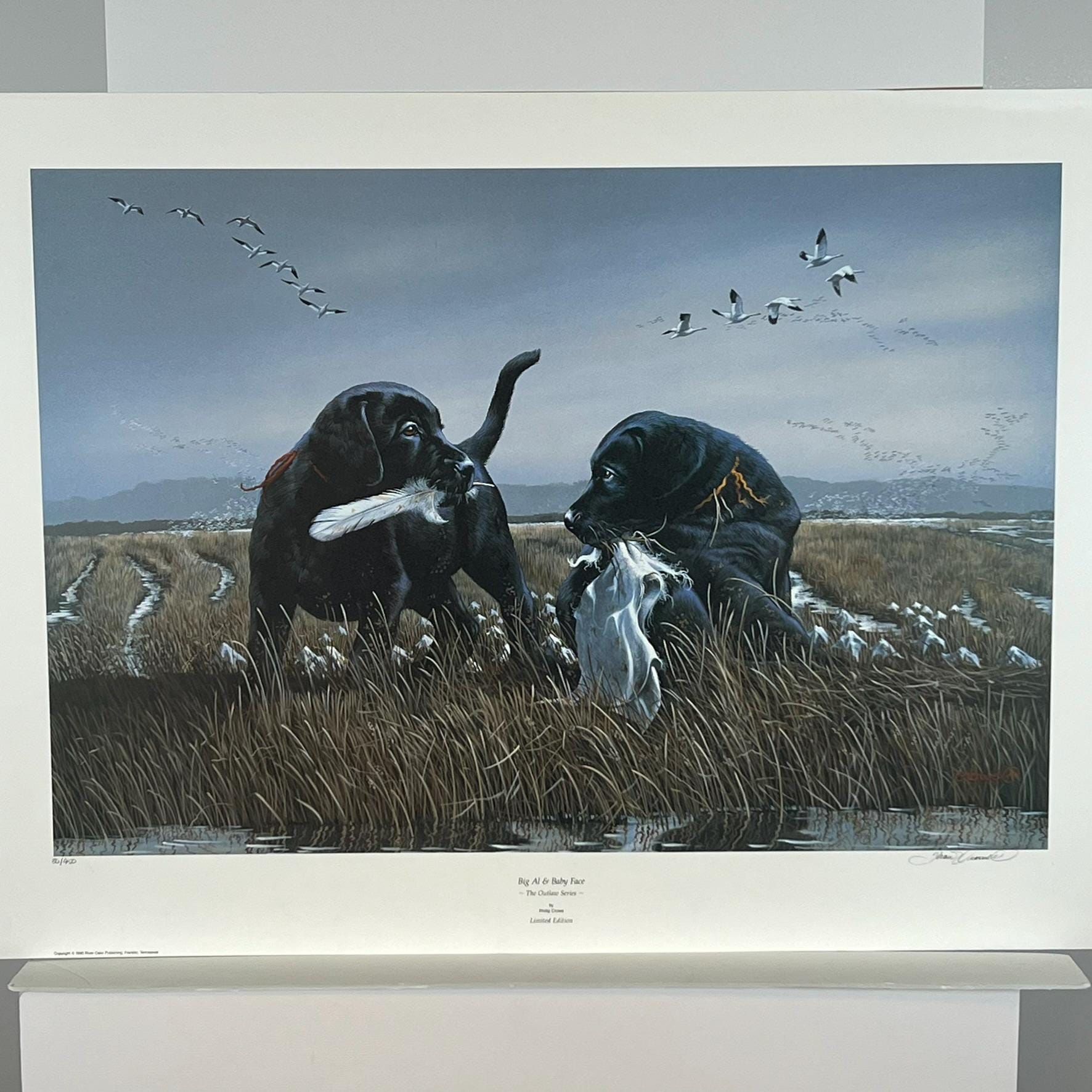 Phillip Crowe "big Al and Baby Face" Limited Edition Print, Lab Puppies ...