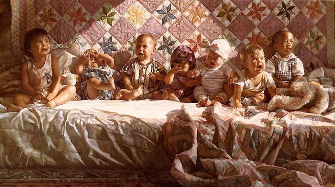Steve Hanks "all Gone Awry" Limited Edition Print, Nursery Art, Babies ...
